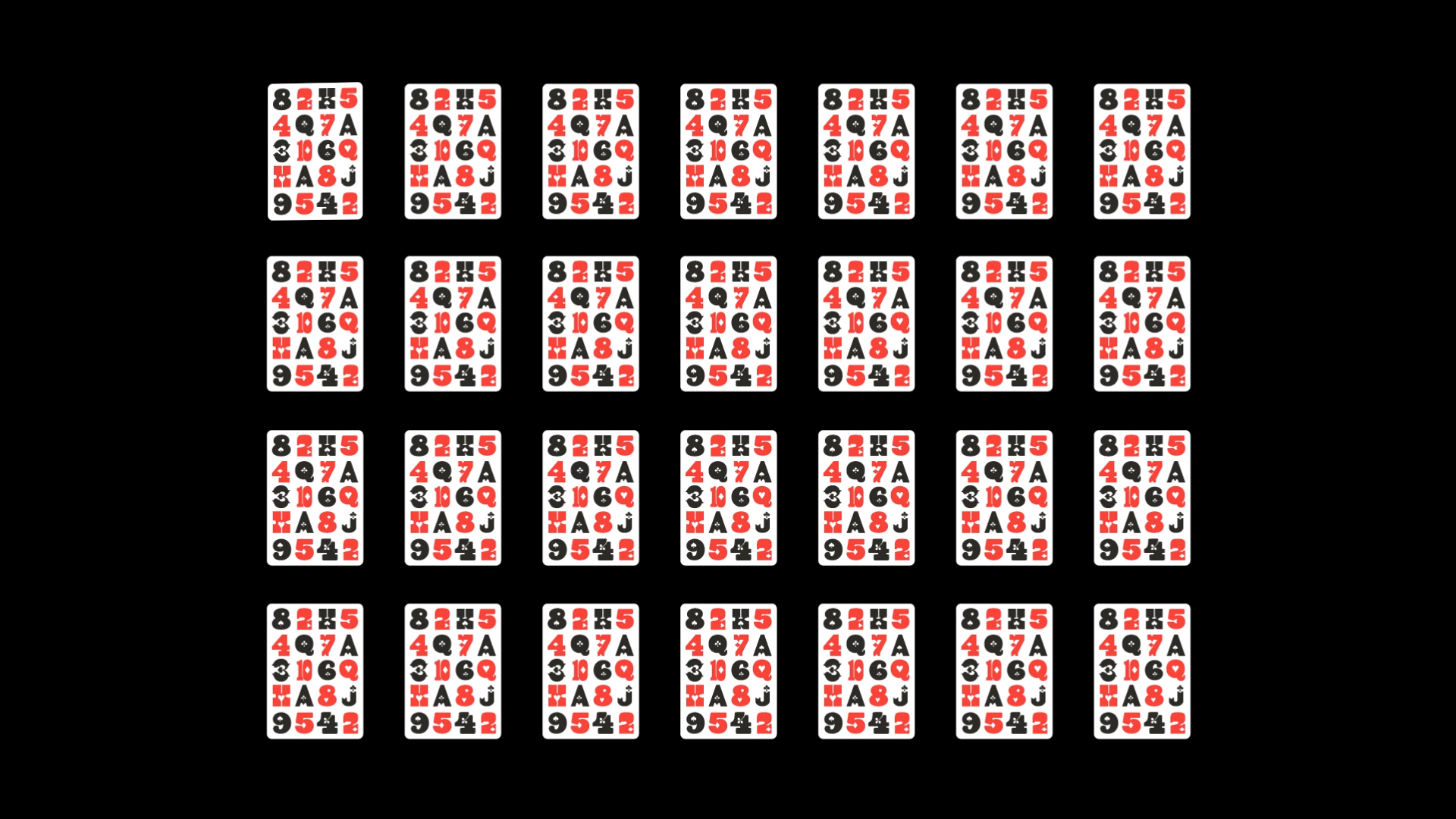 Just Type Playing Cards