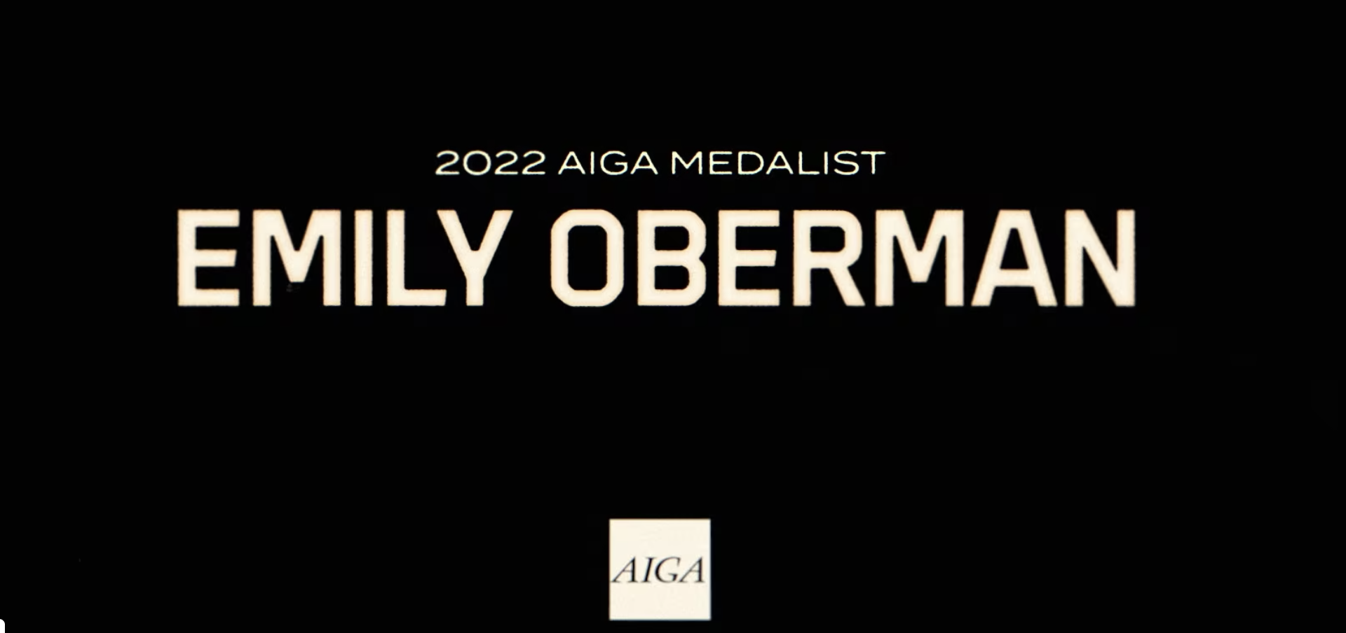 Emily Oberman Honored With 2022 AIGA Medal